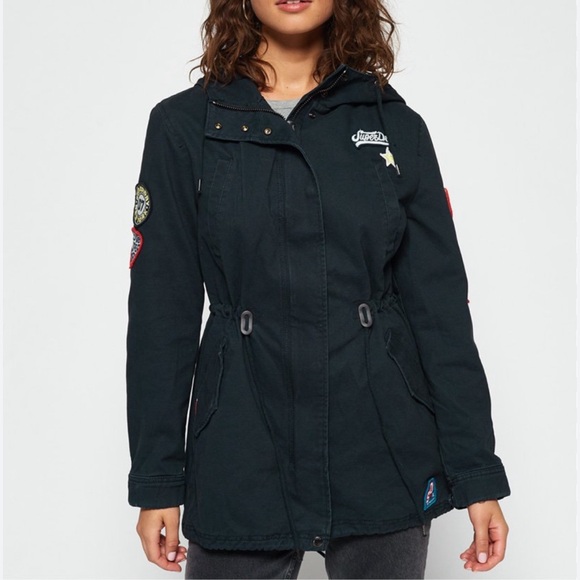 Superdry | Jackets & Coats | Superdry The Rookie Navy Patch Parka ...